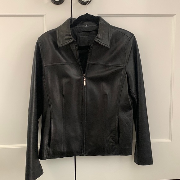 Avanti | Jackets & Coats | Avanti Slim Black Leather Jacket | Poshmark